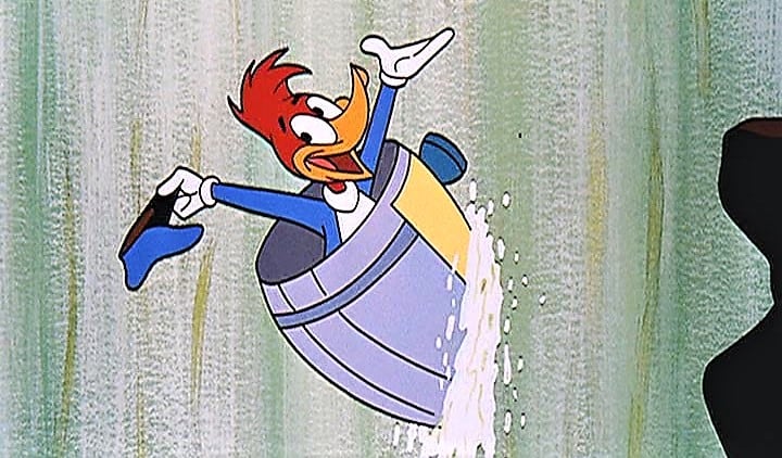 Video: Wacky cartoon woodpecker's attempts to go over Niagara Falls in ...